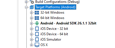 Delphi Multi-Device App Configuration
