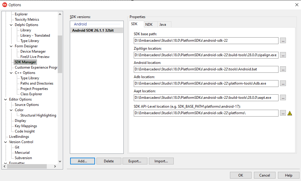 Delphi Multi-Device App Configuration