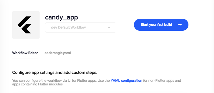 flutter CI/CD codemagic 시작하기