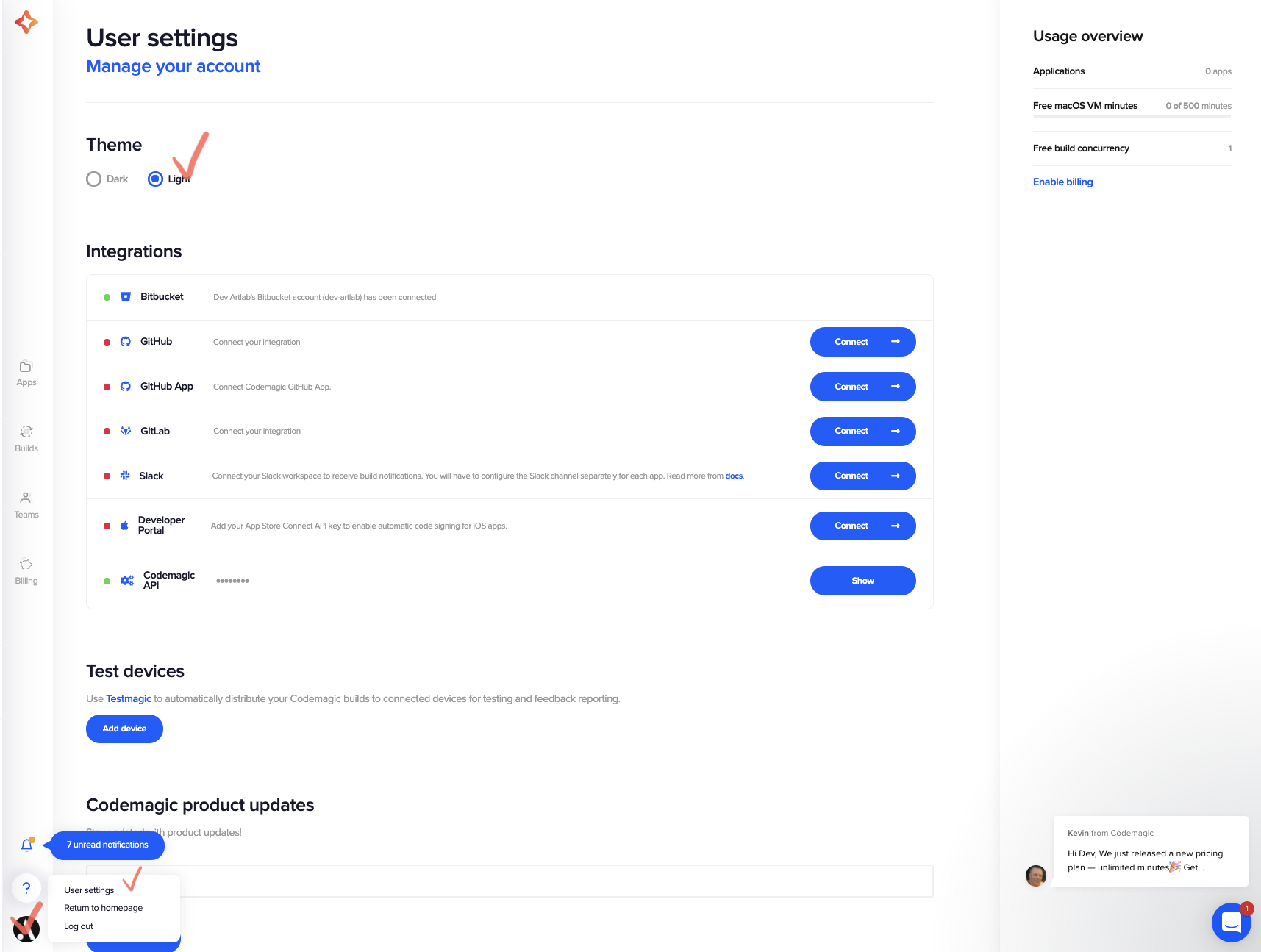 flutter CI/CD codemagic 시작하기