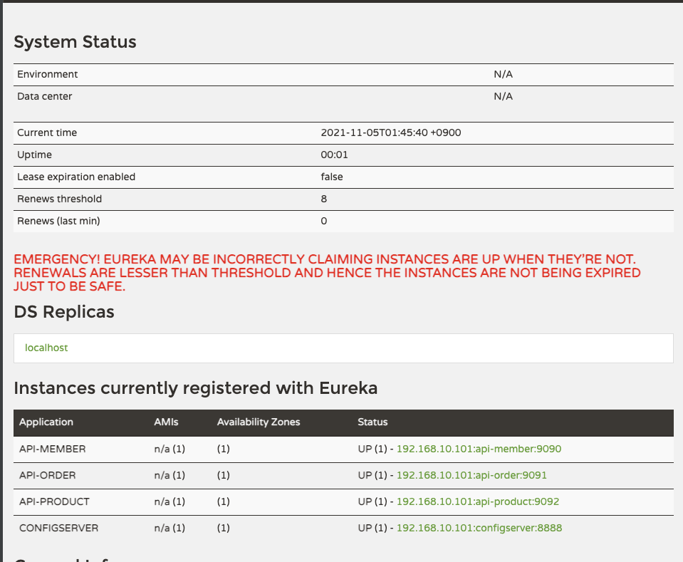 toy project-msa: Spring Cloud Eureka