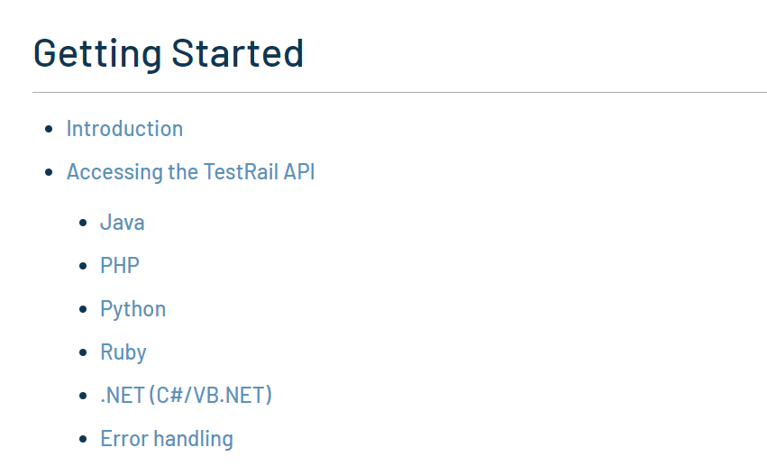 Using Testrail API