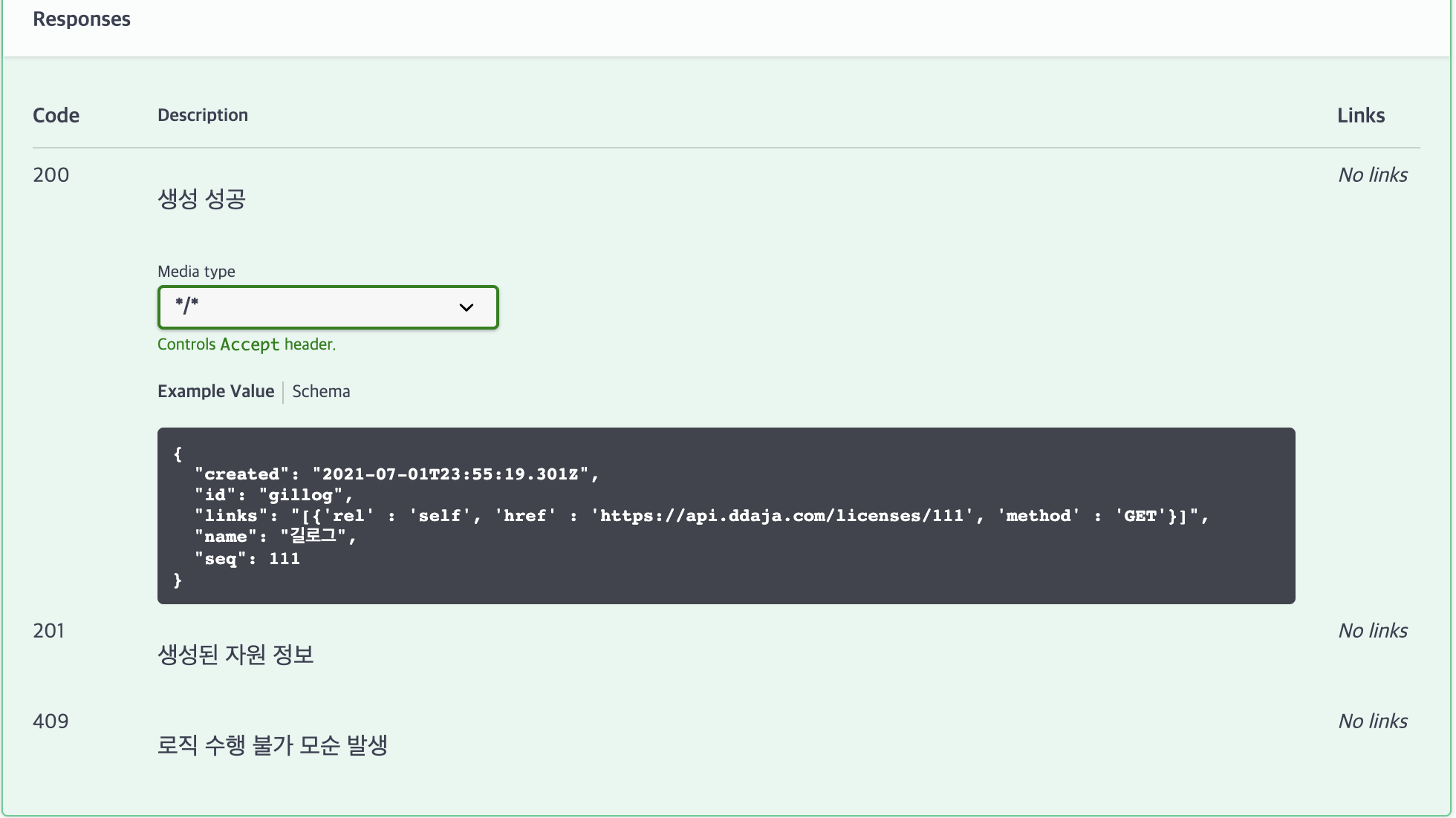 [Swagger] @ApiResponse response = Response.Class 설정해도 응답 Class 적용 안되는 에러 해결