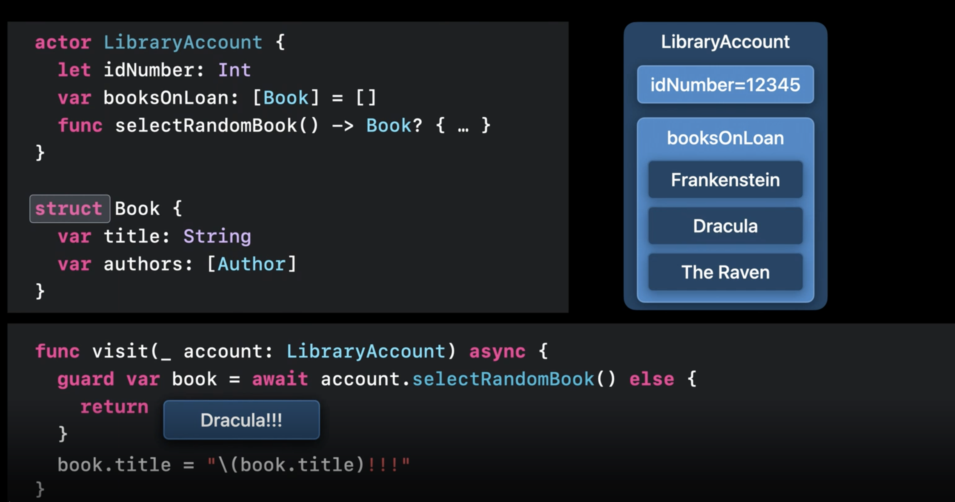 WWDC) Protect mutable state with Swift Actors