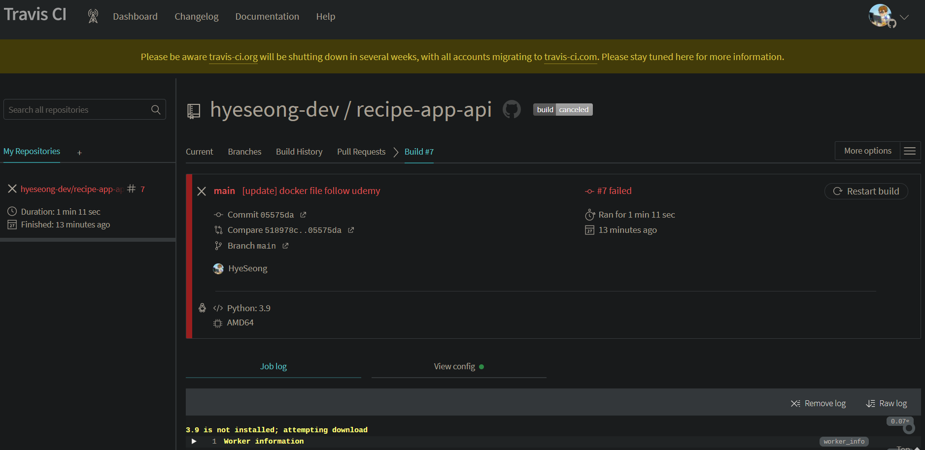 [Travis-CI | flake8] Build a Backend REST API - 6