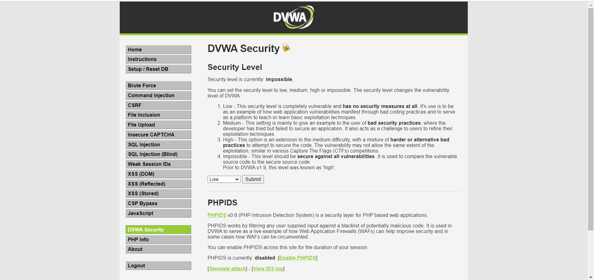 DVWA File upload 실습