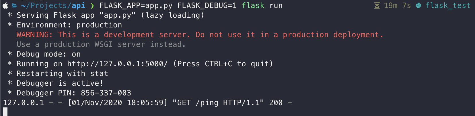 [Python] Flask 시작하기 - ping-pong api 구현