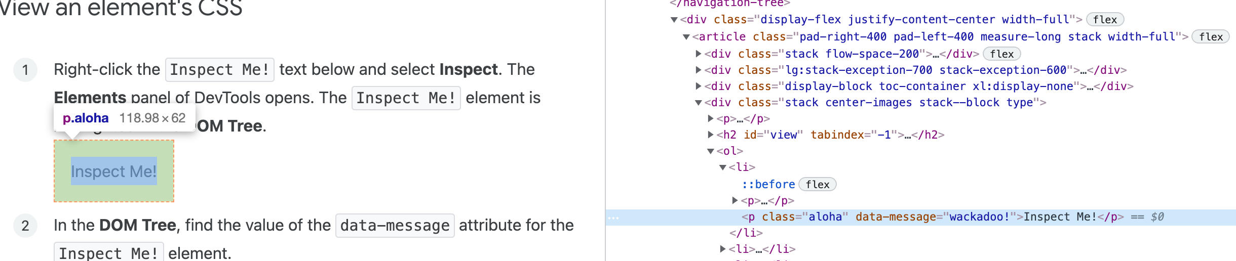 Chrome Devtools - Elements