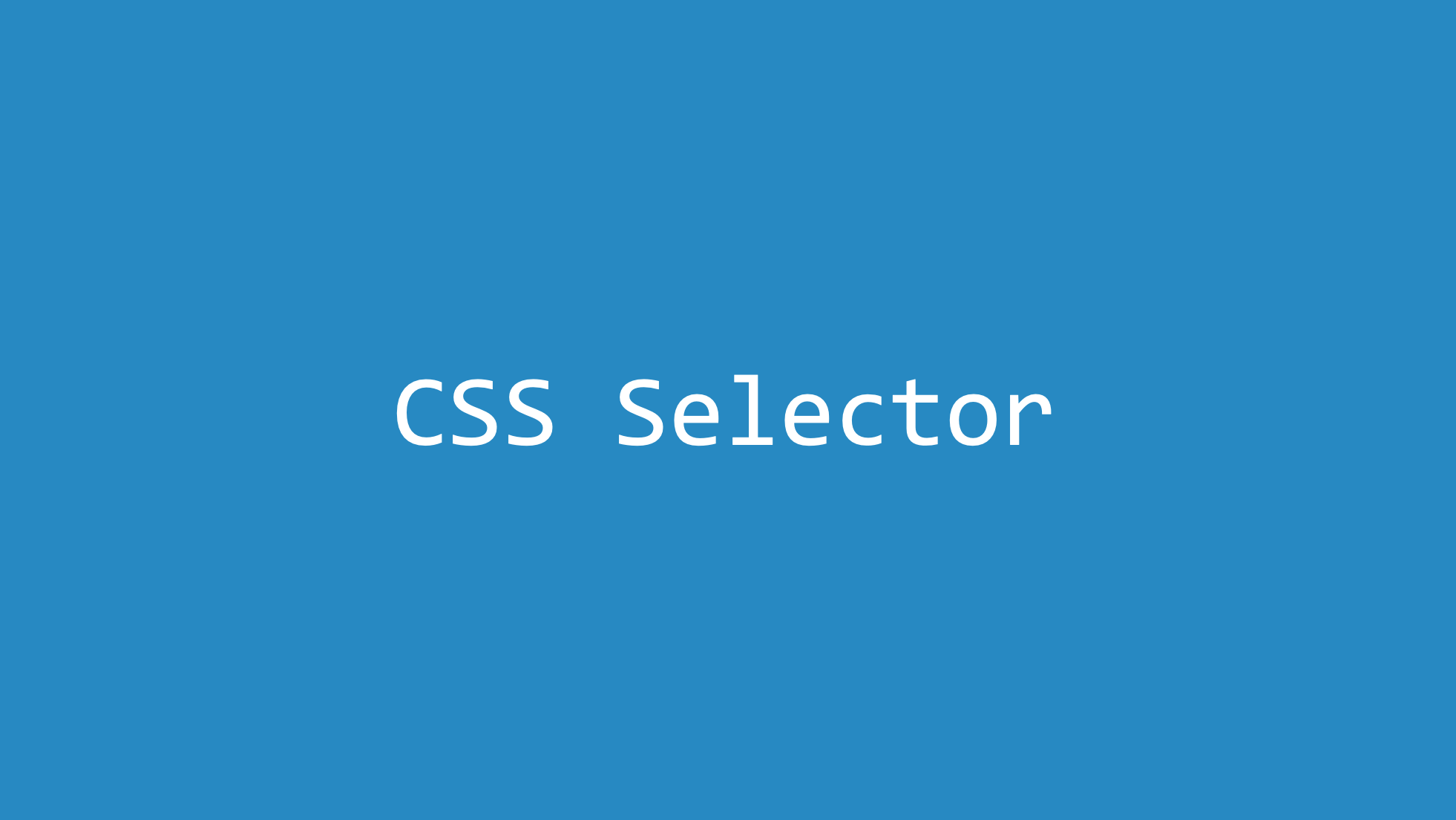 CSS Selectors