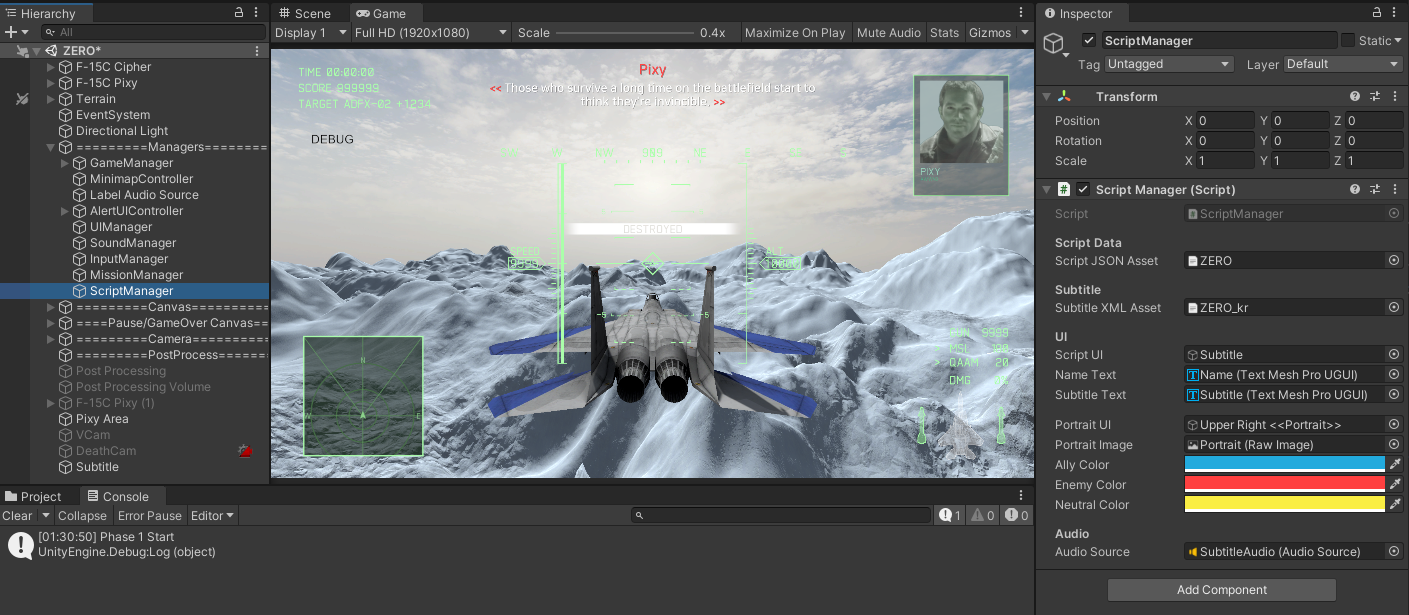 Ace Combat Zero: 유니티로 구현하기 #21 : 대사 및 자막 (2) - 구현