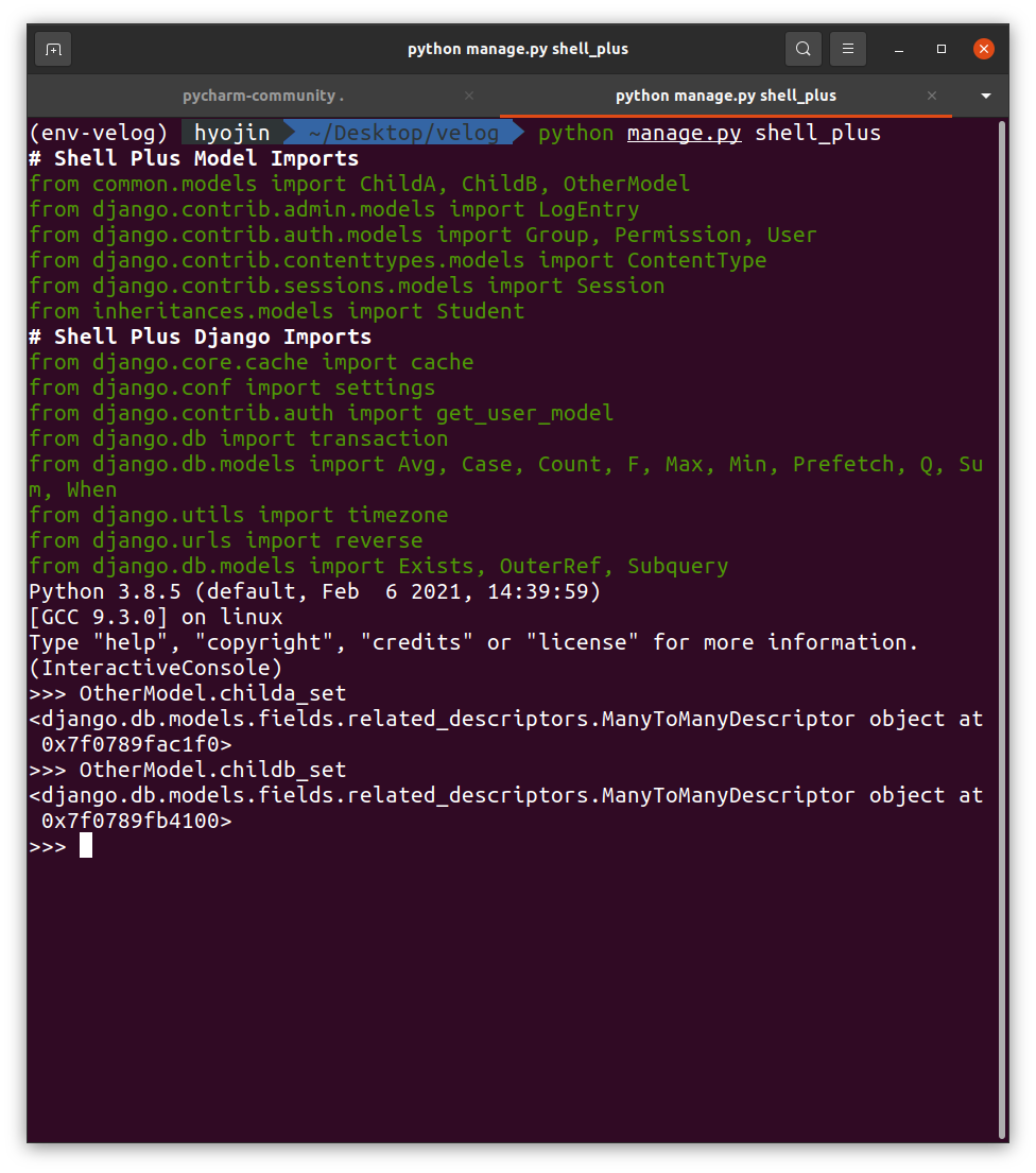 Django 3.1 DB 설계 - 모델 상속(Model Inheritance) 1. 추상 기본 클래스(Abstract base classes)
