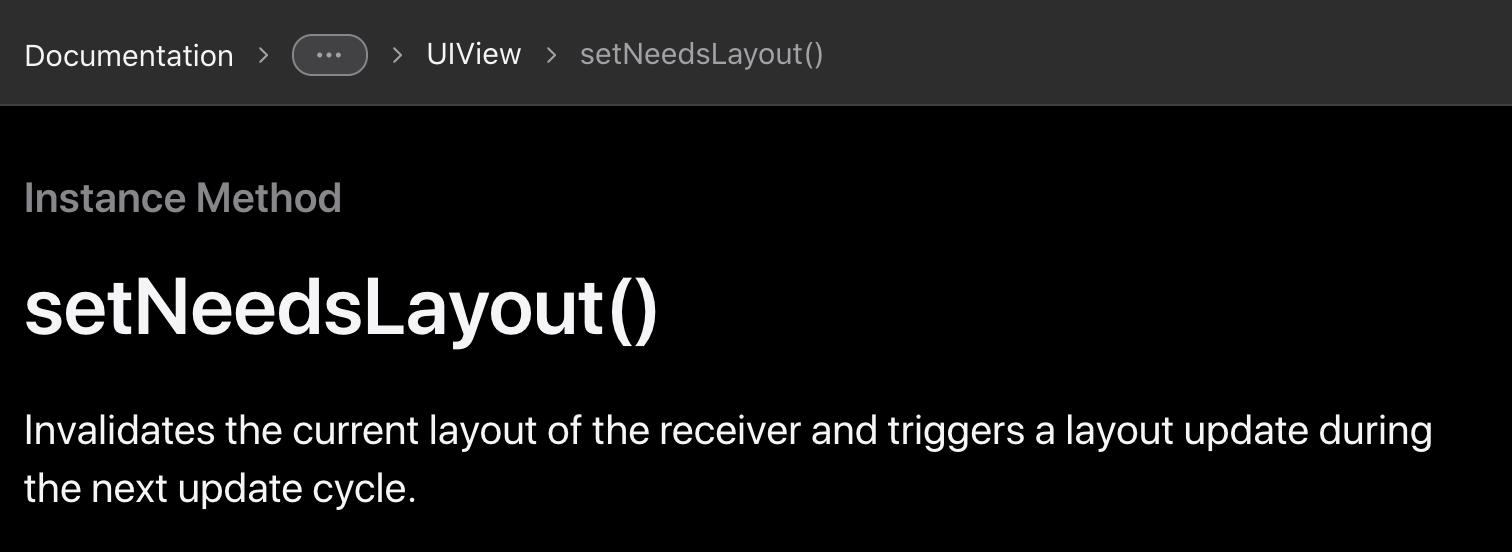 [iOS] setNeedsLayout & layoutIfNeeded