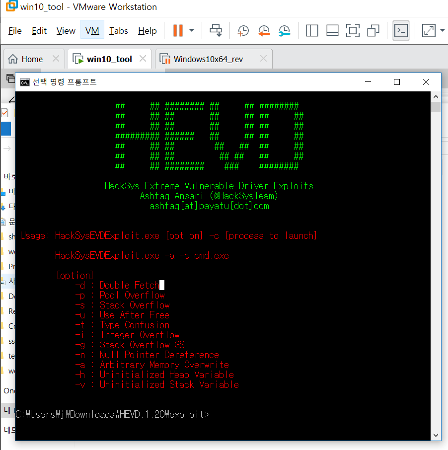 WINDOWS] HEVD - 1) 설정 및 테스트