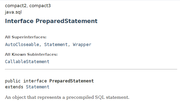 JAVA : PreparedStatement