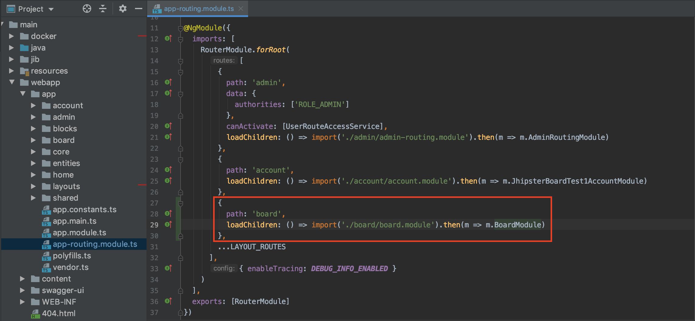 [JHipster] CRUD 게시판 만들기 - 1 (Navbar 메뉴추가)