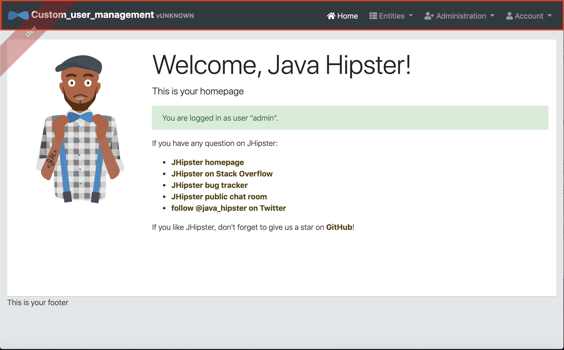 [JHipster] CRUD 게시판 만들기 - 1 (Navbar 메뉴추가)