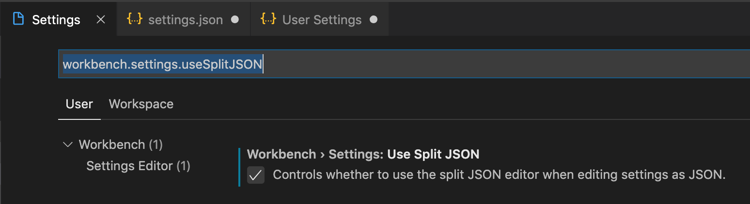 [VSCode] settings.json 편집 화면이 분할되서 나오지 않을 때